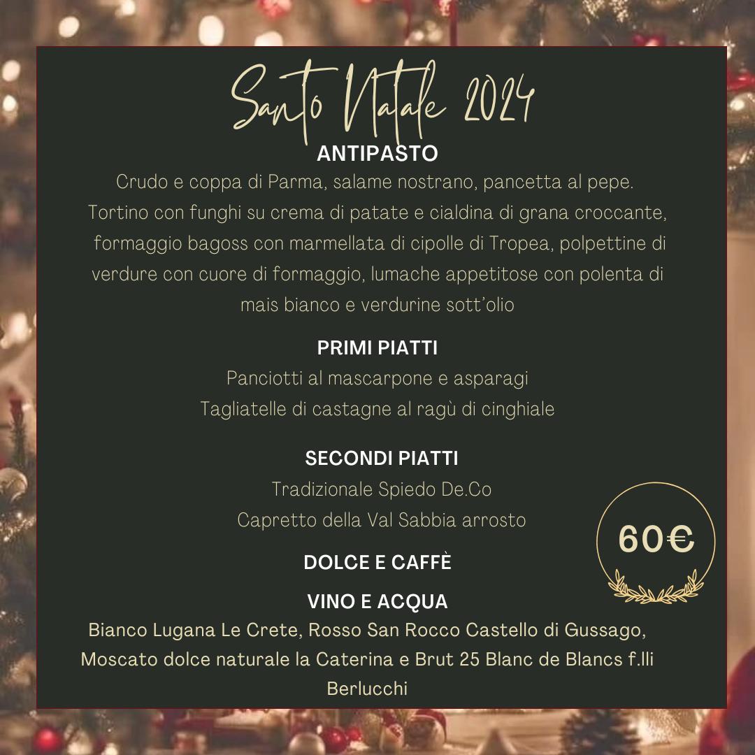 Menù Natale 2024 - Trattoria Al Caricatore